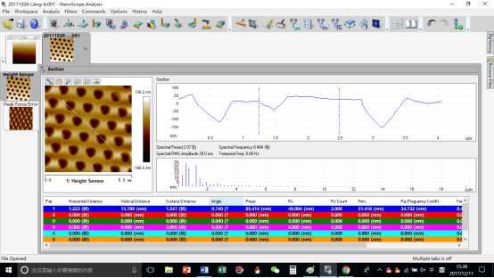 原子力显微镜AFM的数据处理