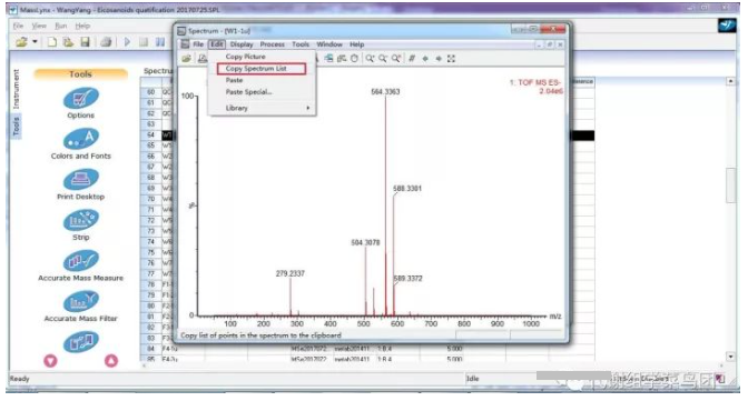 LC-MS如何用Origin软件画色谱图和质谱图